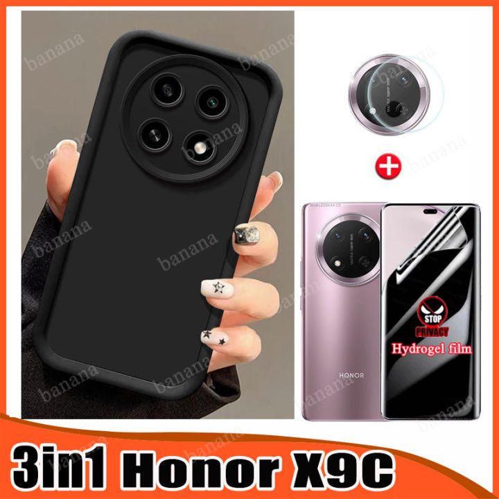 3in1 Honor X9c Phone Case for Honor X9a X9b X8c Privacy Hydrogel Film ...