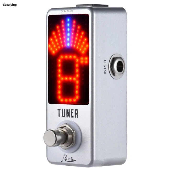 Sutuiying Mini Chromatic Guitar Tuner Pedal Effect LED Display True ...