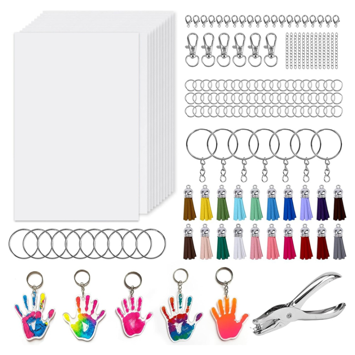 251 PCS Shrink Dink Craft Kit for Keychains Includes 20 Sheets Shrink ...