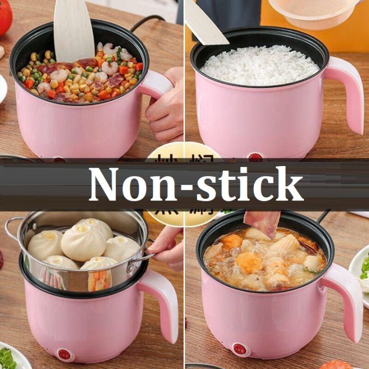 Nonstick Pan & Momo Steamer - Electric Mini Rice Cooker for Cooking ...