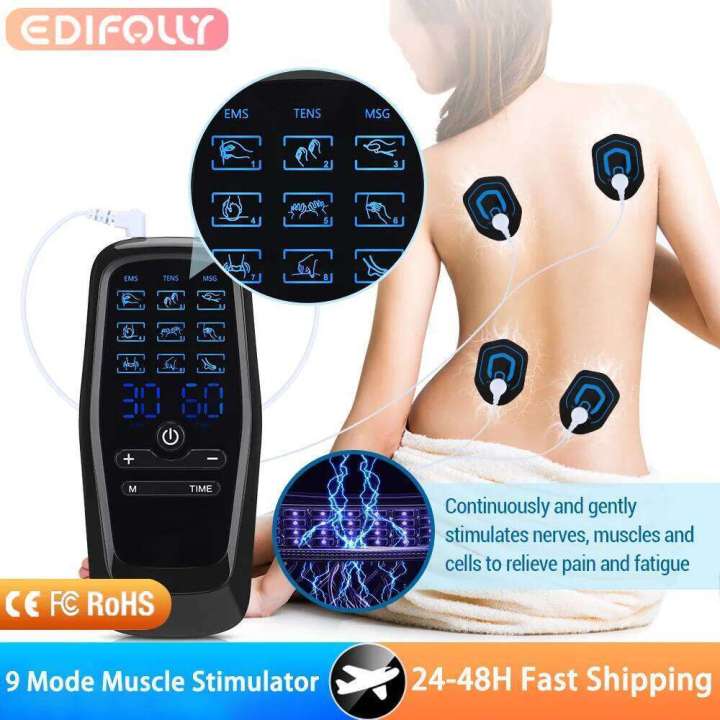 9 Mode Electric Tens Muscle Stimulator Ems Acupuncture Face Body ...
