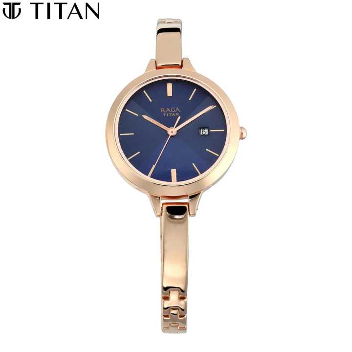 Titan Raga Blue Dial Analog with Date Watch for Women 2578WM02 | Daraz ...