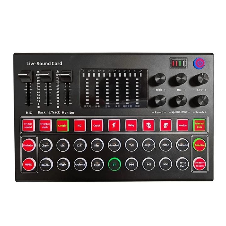 M9 Multi-Function Sound Card Mixer - Professional Audio Mixing Console ...