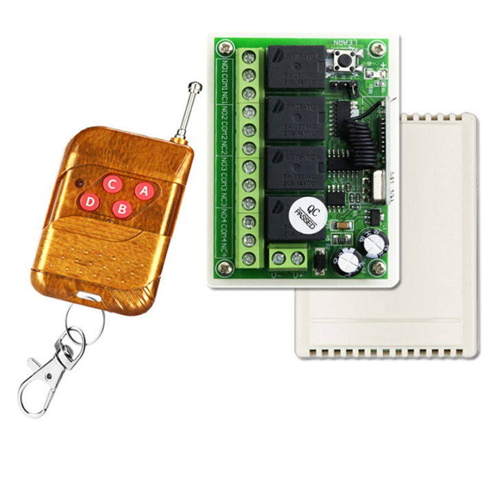 ARELENE 433MHz 12V 24V Relay Module Receiver with Transmitter RF ...