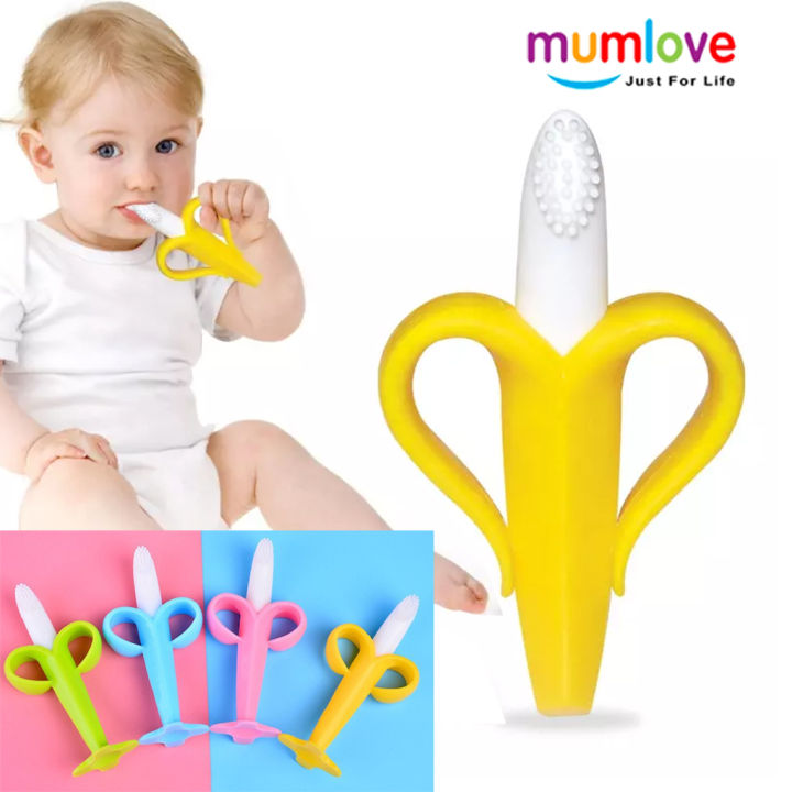 Mumlove Baby Banana Infants Training Toothbrush, Banana Teether Toy ...
