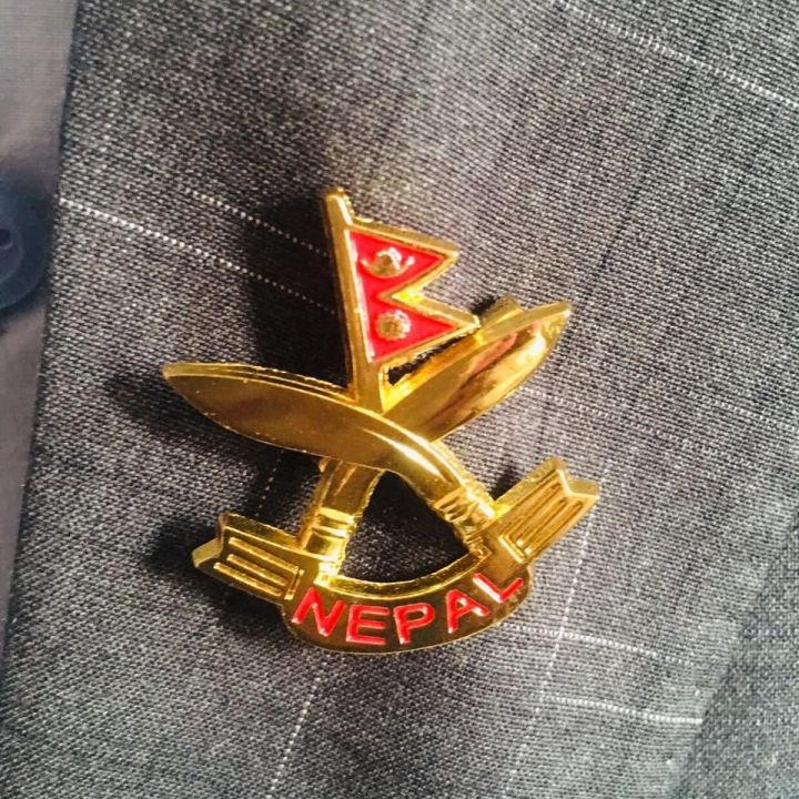 Nepali Khukuri Cross Nepal National Flag Lapel Pin For Coat Jacket,Topi ...