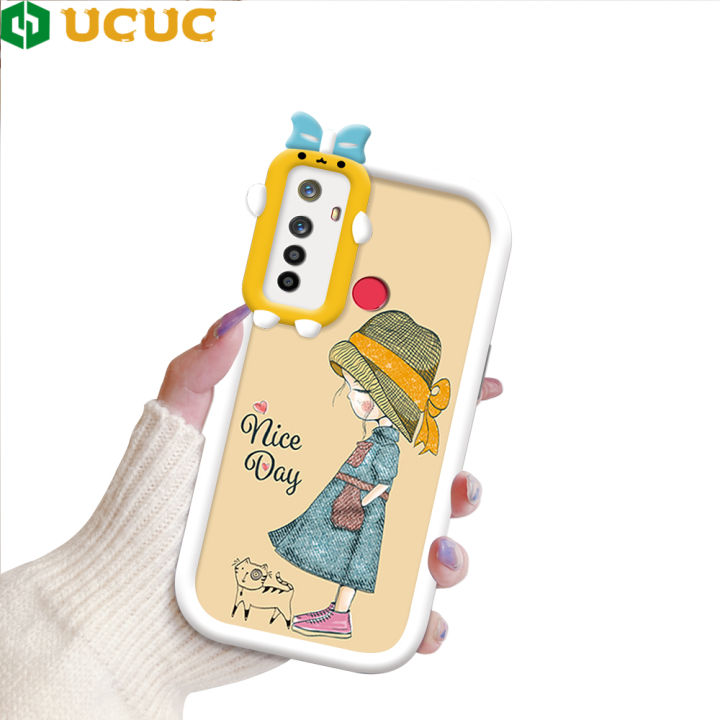 UCUC for Realme 5 5S 5i 6i Back Cover Cute Girls Monster Lens Soft ...