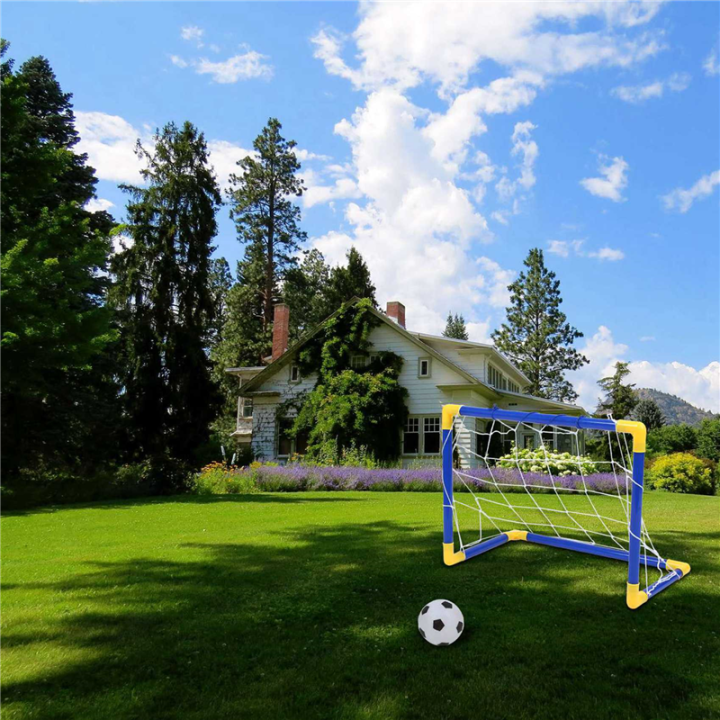 JAERBEE 12X Indoor Mini Folding Football Soccer Ball Goal Post Net Set ...