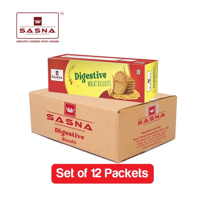 Sasna Digestive Biscuits - Value Pack of - 12 Packets x 150 GM | Daraz ...