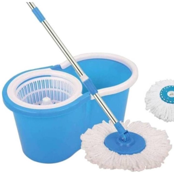 Easy Clean Bucket Mop With Steel Spinner | Daraz.com.np