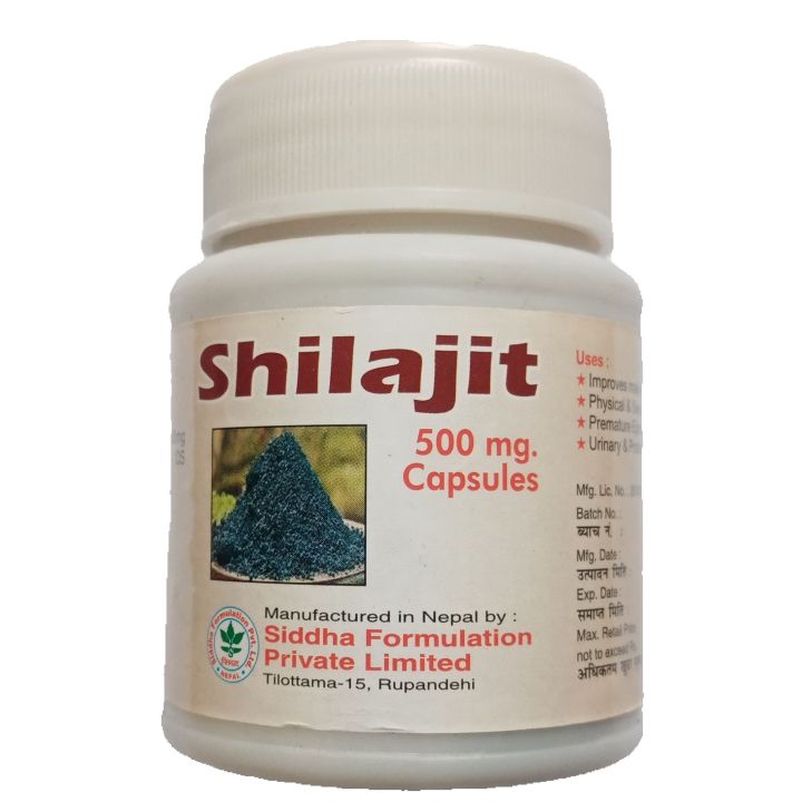 Siddha Formulation Shilajit Capsule 60 Caps. For Vigor And Health ...