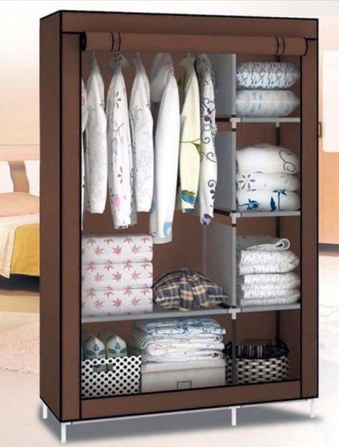 Folding Wardrobe / Storage Wardrobe / Portable Wardrobe 2 fold daraz ...