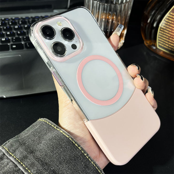 HOCE 2 in 1 Hybrid Clear Magnetic Phone Cases For iPhone 16 15 14 13 12 ...