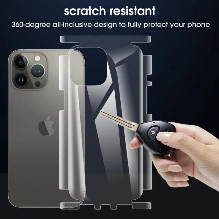 Linman fashion 1-2Pack Back Screen Protector Side Film for IPhone 14 13 ...