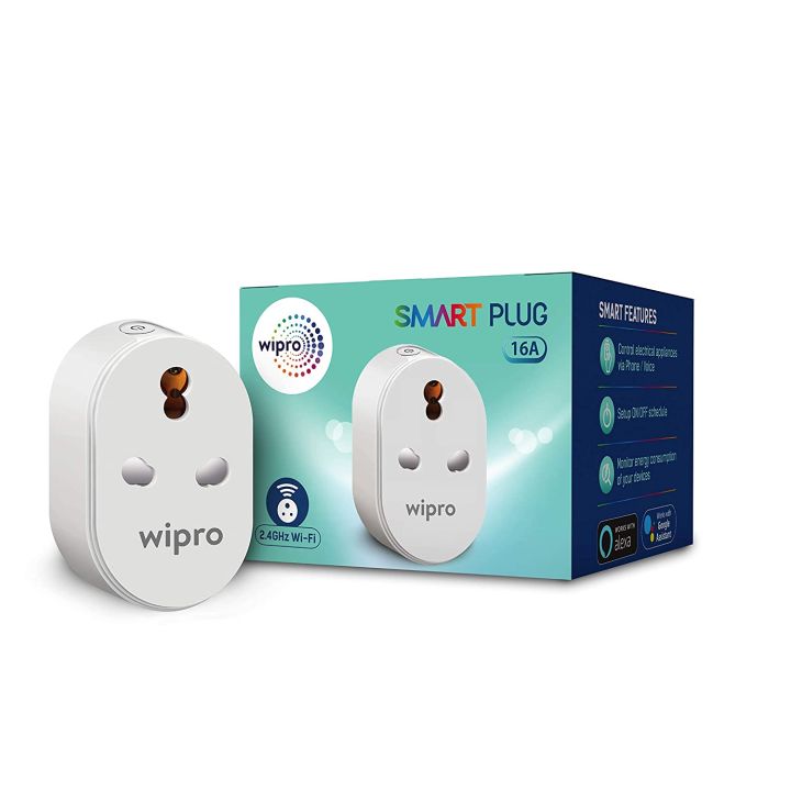 Wipro 16A Wi-Fi Smart Plug with Energy Monitoring(Works with Alexa and ...