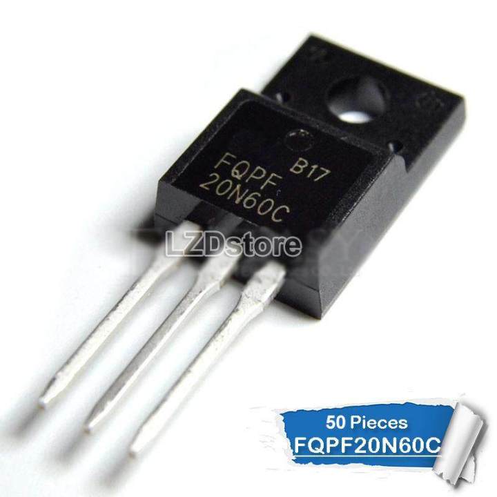 50pcs FQPF20N60C TO-220F 20N60 20N60C FQPF20N60 TO-220 20A 600V N-Channel MOSFET | Daraz.com.np