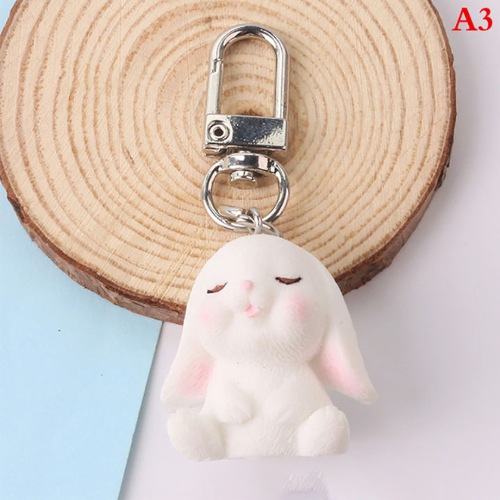 Cartoon Rabbit key Chain INS Girl Cute Car Key Chain Student Bag ...
