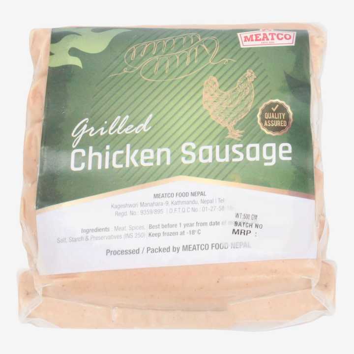 Meatco Frozen Fresh Hand Boned Grilled Chicken Sausage 500 gm | Daraz.com.np