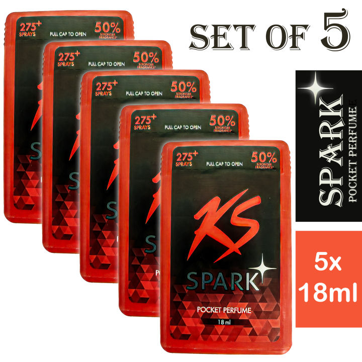 KS SPARK Pocket Perfume With 50% Stronger Fragnance - 18ml (275+ Sprays ...
