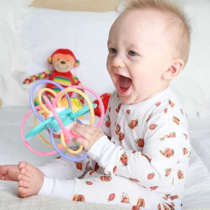 Newborn Anti-Toxic Rattle & Hand Bell Teether Ball Toy Perfect for ...