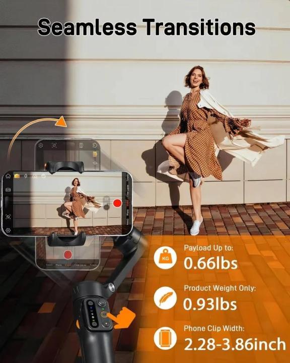 Smartphone Tracking Face Ai Stabilizer Built-in Gimbal Phone Axis ...