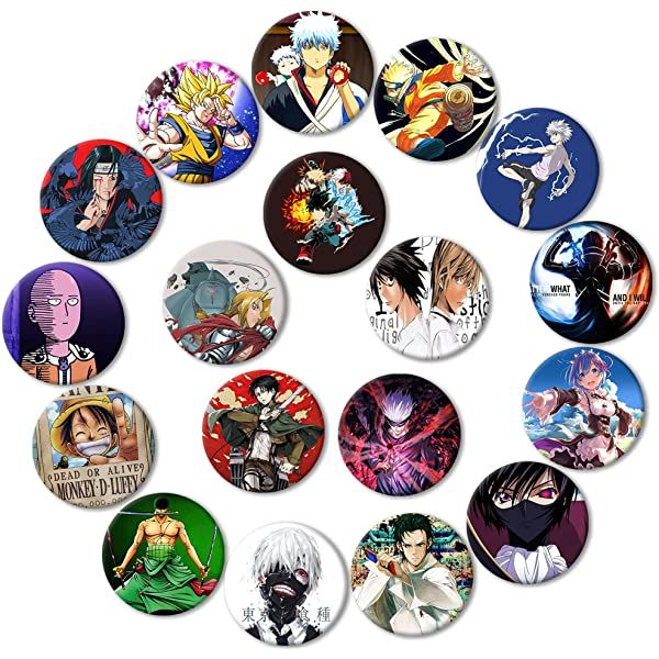 Koseli Ghar Mix Random Anime Badges 6pc | Daraz.com.np