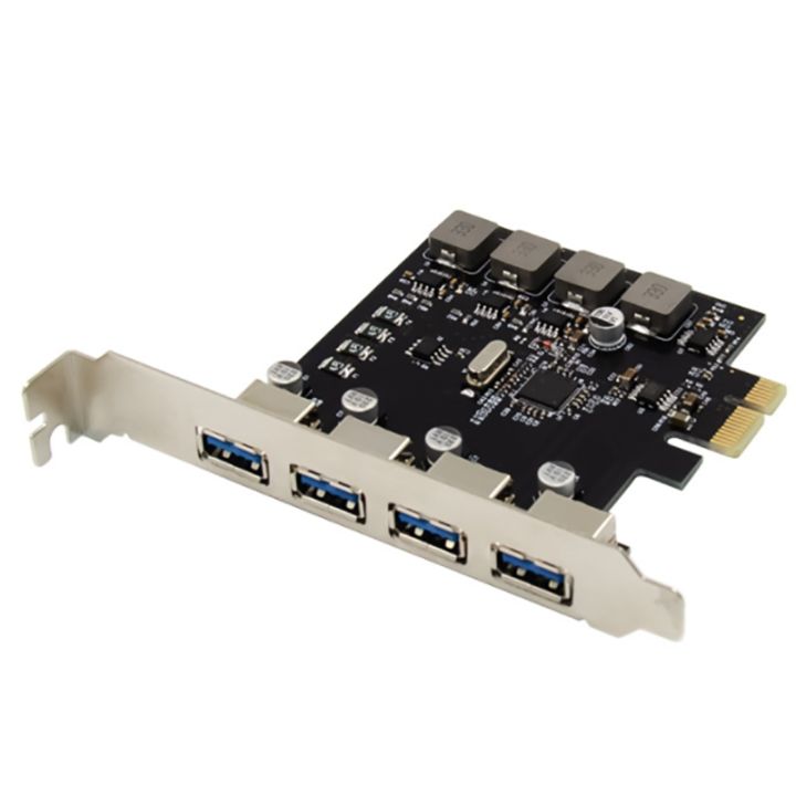 (VDZI) PCI-E VL805 Four-Port USB 3.0 Super High-Speed Expansion Card 5V/3A/Port Self-Powered for ...