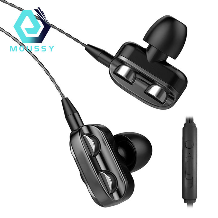 A4 Earphones Clear Sound Ergonomic Design In-Ear Dual Moving Coil In ...