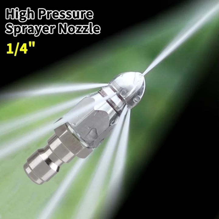 New 1/4" Fast Plug High Pressure Sprayer Nozzle Portable 5000psi Sewer ...