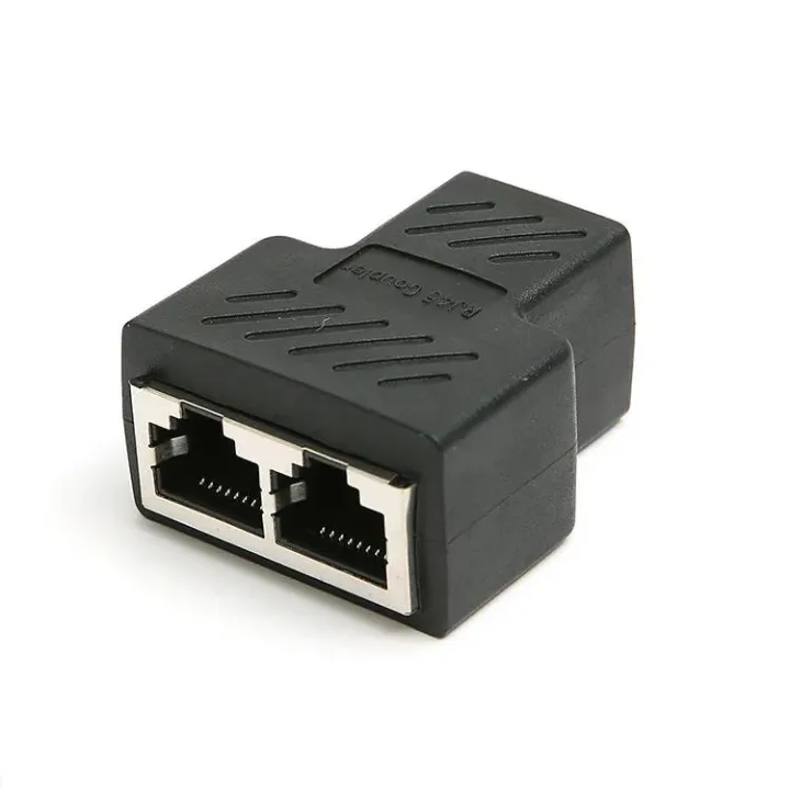 RJ45 Splitter 1 to 2 Ethernet Adapter Internet Network Cable Extender ...