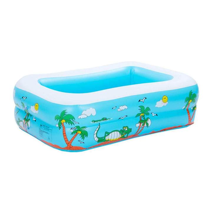 Babies Inflatable Swim Pool PVC Paddling Pools For Kids Blue Square ...