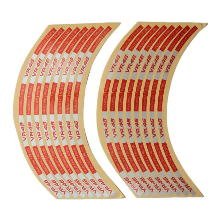 Red Color VR 46 Print Radium Rim Sticker For Yamaha Fz V2 | Daraz.com.np
