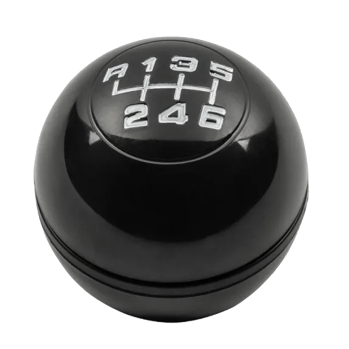 Car Manual Gear Shift Knob Bright Lever Shifter Stick Hand Ball 6 Speed ...