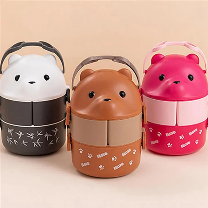 Stackable Bento Box Portable Leak Proof Bento Box Japanese Style Double ...