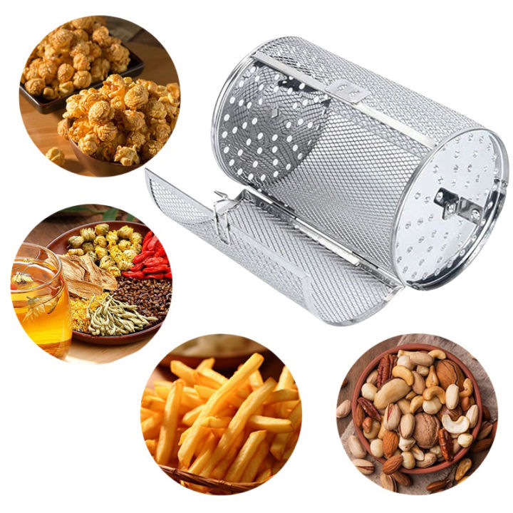 Stainless Steel Oven Rotating Grill Cage Nuts Coffee Beans Baking ...