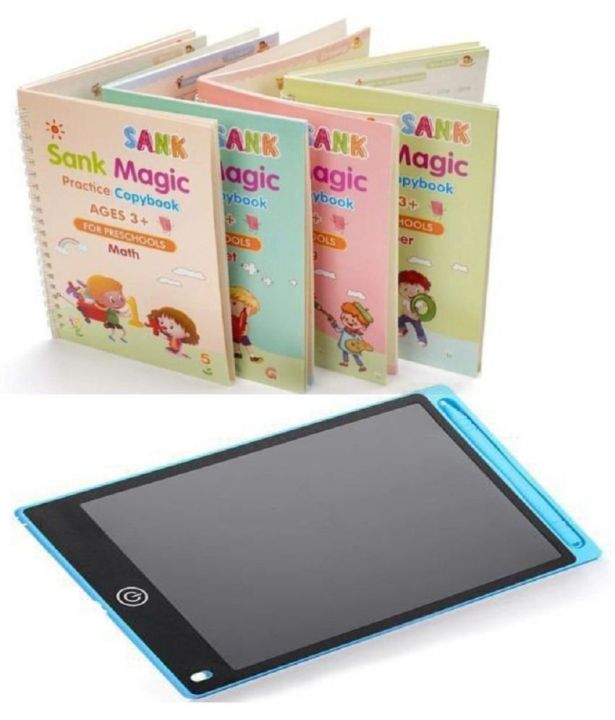 Combo Offer 4 Pcs Magic Handwriting Book With Reusable LCD Writing Tab ...