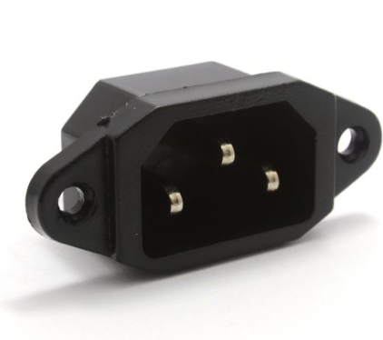 Plug Pins Connector 10A 250V 3 Pin Chassis Panel Mount Iron Pin (1PCS ...