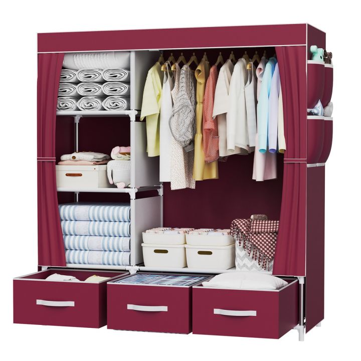 Foldable Cloth Wardrobe Daraz with 3 Storage Box | Daraz.com.np