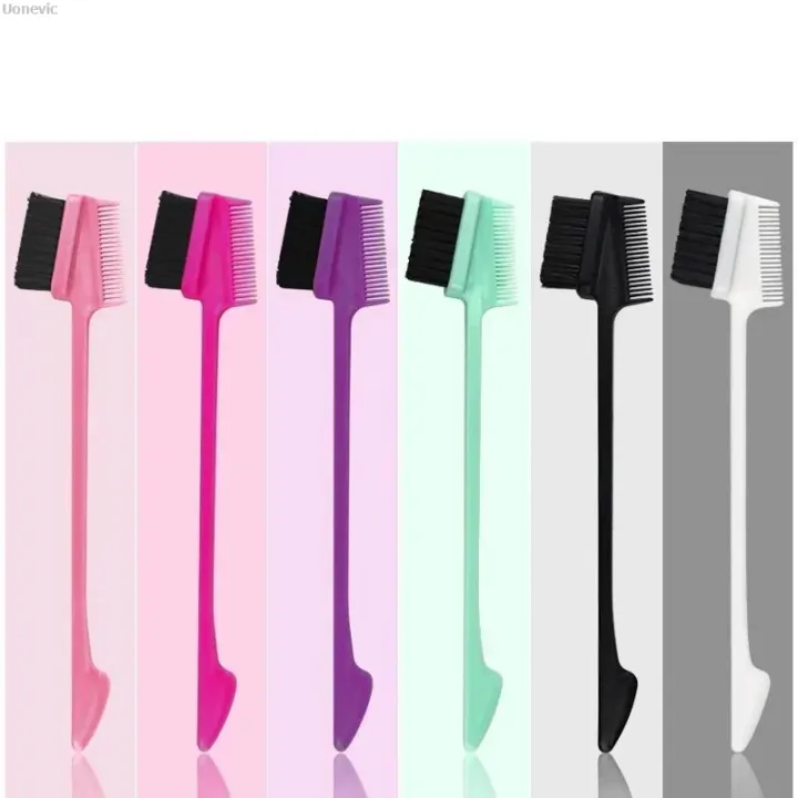 Uonevic , for baby brow brush comb double-sided 3-in-1 edge control Hot Selling brush hair salon ...
