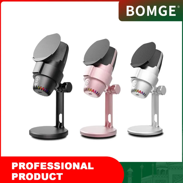 RGB Gaming Microphone Desktop Type C Dual Model Condenser Multi ...
