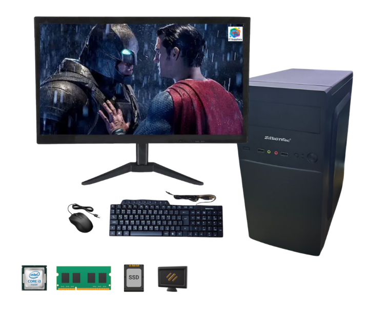Computer Set Assemble Desktop PC Set with Monitor Intel Core I3 ...