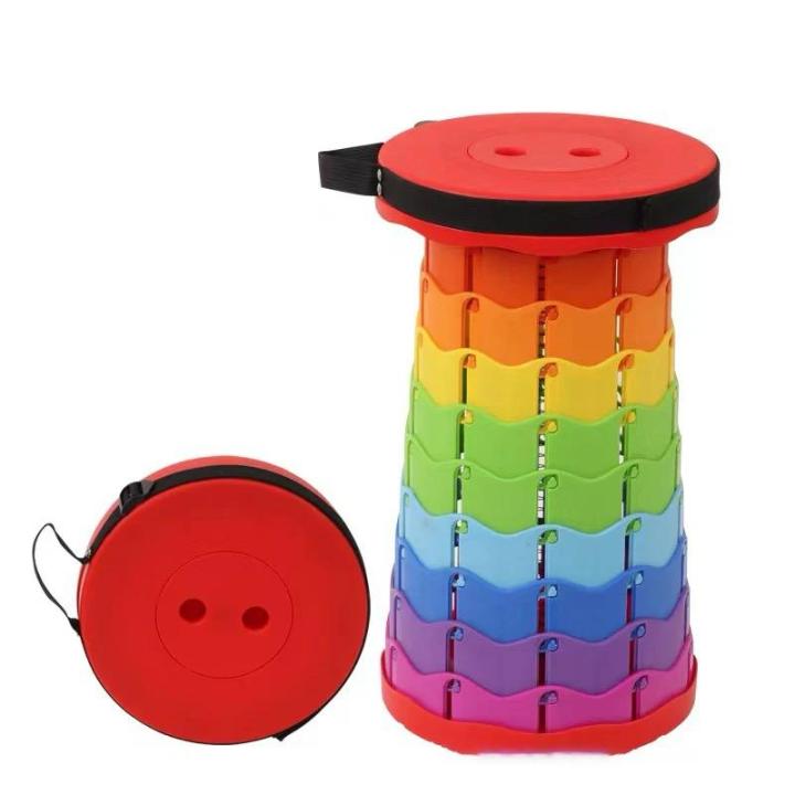 Retractable Fordable Stool Portable Camping Chair Telescopic Folding ...