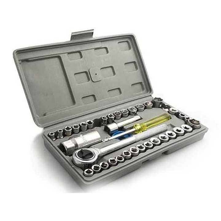 40 in 1 Pcs Socket Set Spanner Screw Driver Wrench Tool Kit and ...