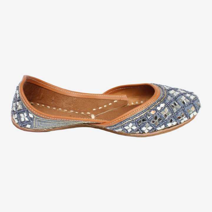 Dark Blue Colored Attractive Kohalpuri Jutti For Women | Daraz.com.np