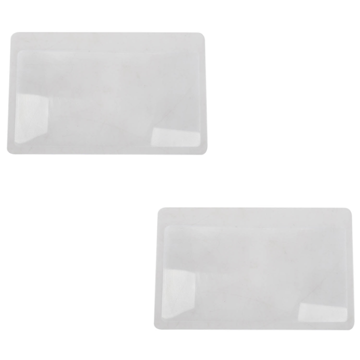 2 Pcs 3 x Magnifier Magnification Magnifying Fresnel Pocket Credit Card ...
