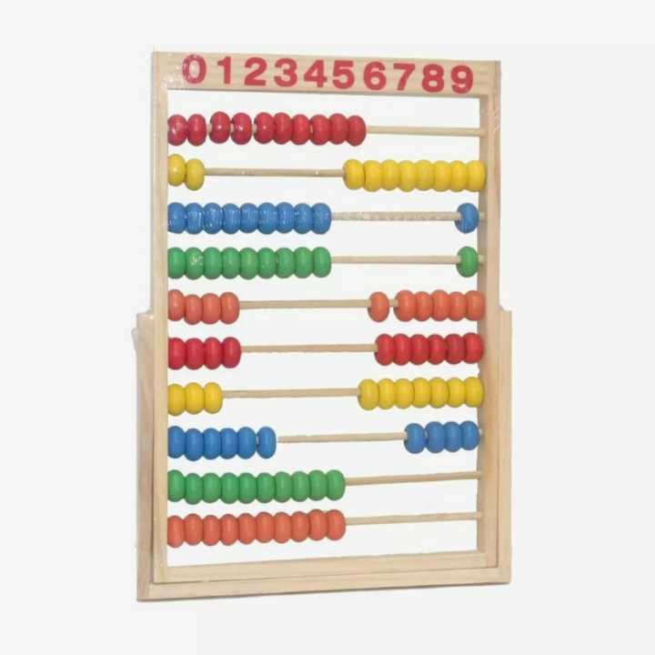 100 Beads Wooden Abacus Counting Number Preschool Kid Math Learning ...