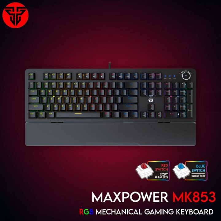 FANTECH MK853 MAXPOWER Mechanical Gaming Keyboard-BLACK (BLUE SWITCH ...