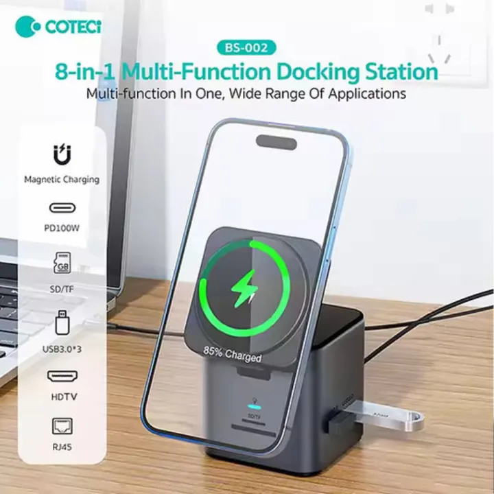 COTECI 8 in 1 Multi-Function Docking Station Fast Charging Expansion ...