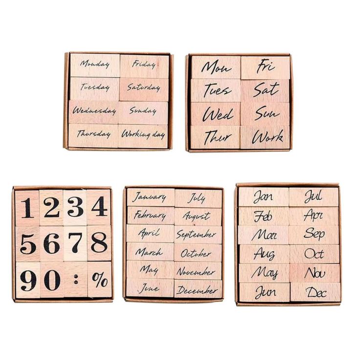 DIY Stationery Card Making Planner Month Digital Stamp Set Number ...