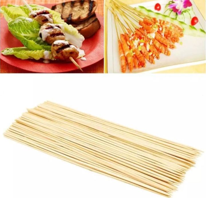 Wooden Skewers Barbecue Sticks BBQ Wooden Sticks Grill Sausage Stick 6 ...